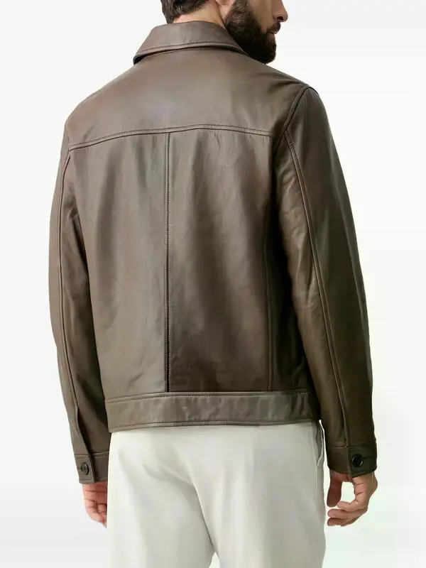 JOOP! Leather Button-up Jacket