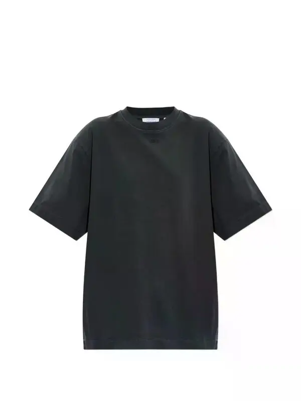 Off-White Logo-embroidered T-shirt - Black