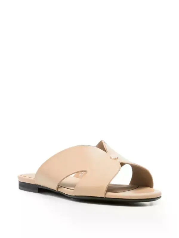 SERGIO MORETTI FIRENZE Cut-out Leather Sandals