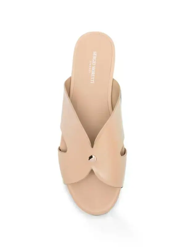 SERGIO MORETTI FIRENZE Cut-out Leather Sandals