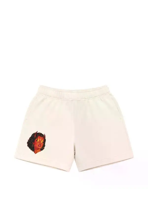 MELT Graphic-print Track Shorts - Neutrals