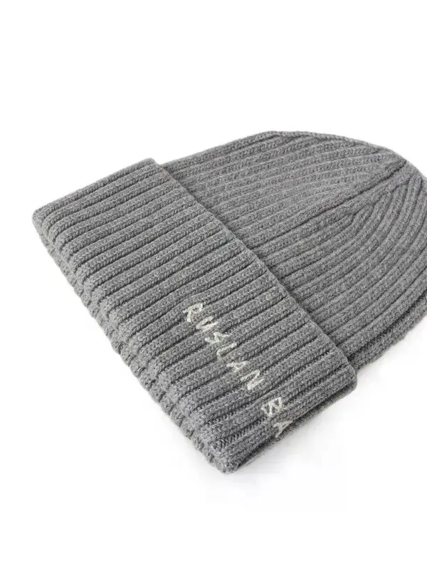 Ruslan Baginskiy Logo-embroidered Ribbed-knit Beanie Hat