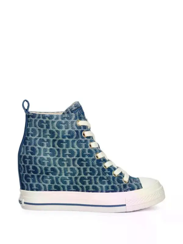 Guess Sundae Logo-print Sneakers - Blue