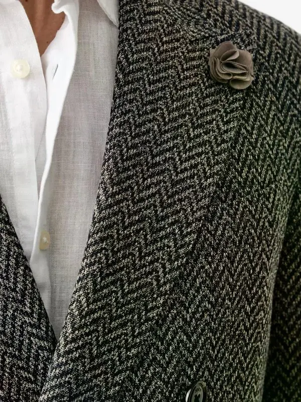 JOOP! Herringbone Double-breasted Blazer