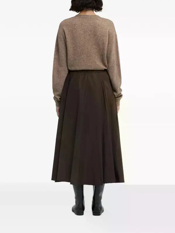 Aspesi Elasticated-waistband Flared Midi Skirt