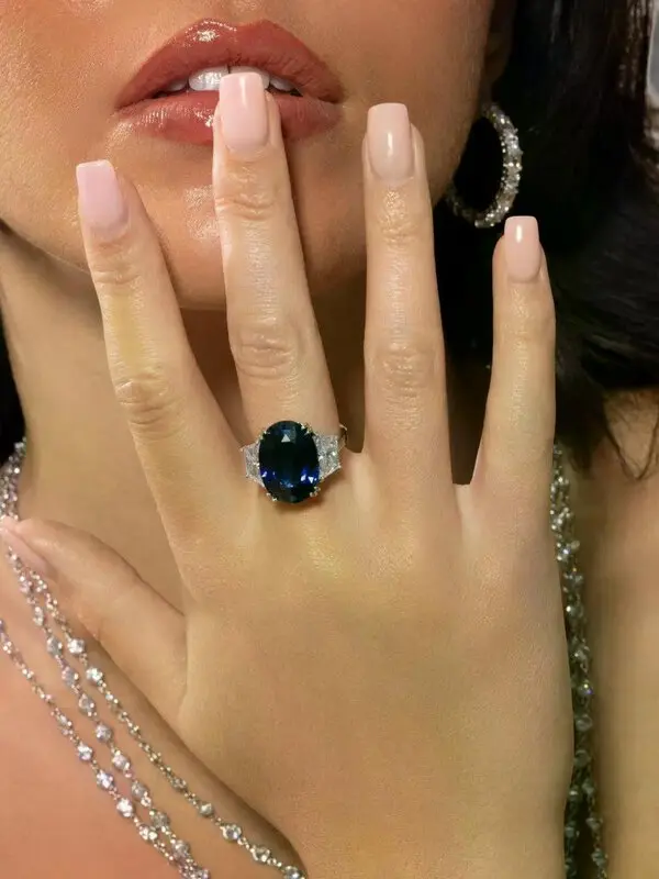 FANTASIA BY DESERIO Sapphire And Cubic Zirconia Ring