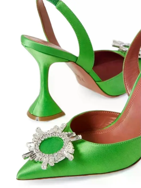 Amina Muaddi Begum Crystal-embellished Slingback Pumps