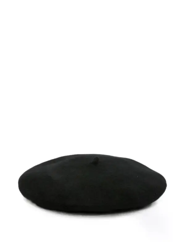 Emporio Armani Logo-embossed Beret - Black