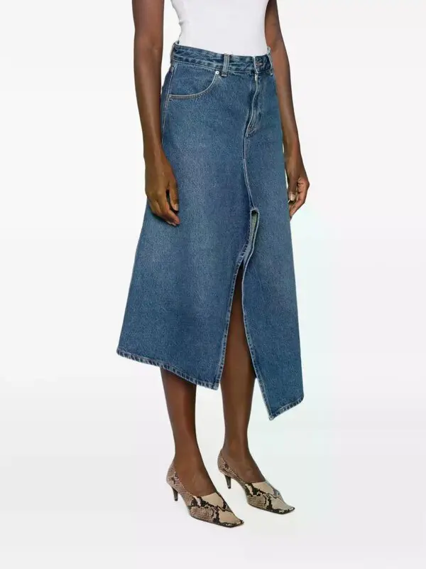Victoria Beckham Asymmetric-hem Front-slit Skirt