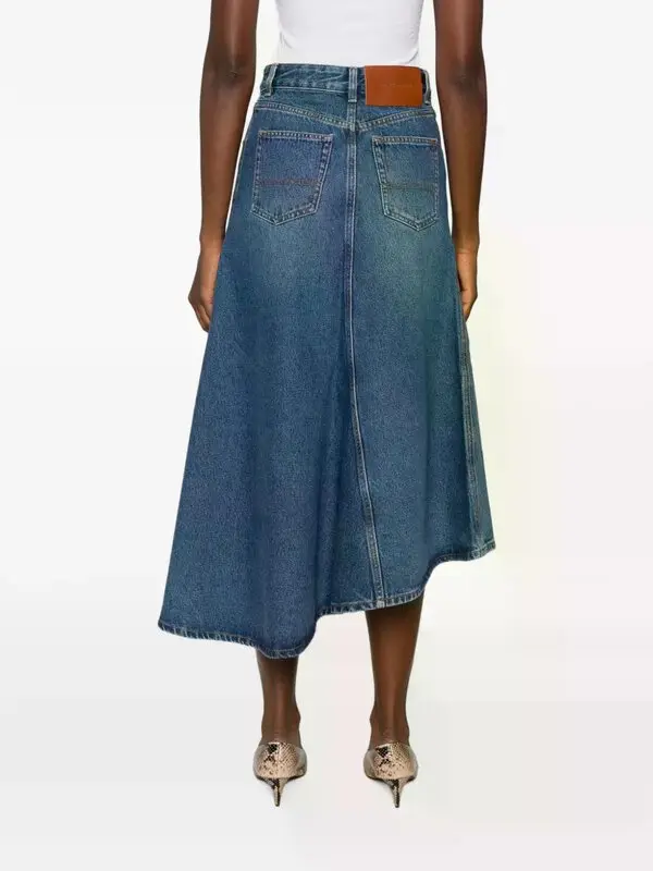 Victoria Beckham Asymmetric-hem Front-slit Skirt