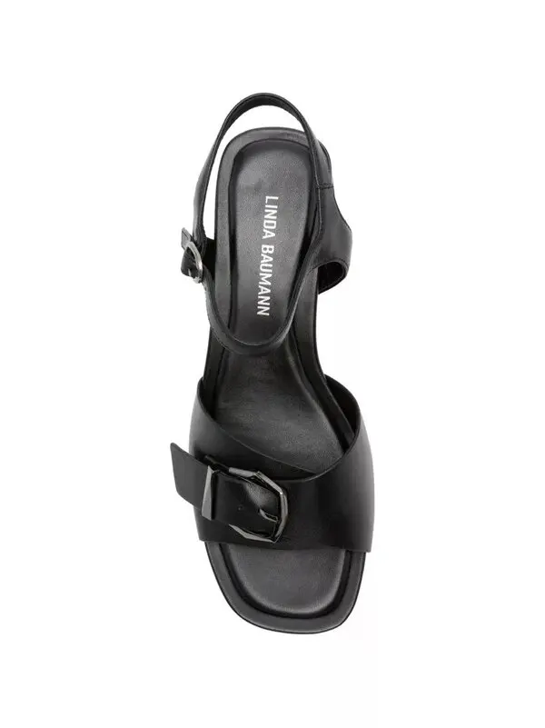 LINDA BAUMANN Buckle-detail Block-heel Sandals