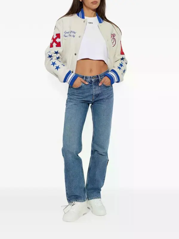 Off-White Logo-patch Bomber Jacket