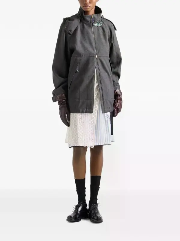 Prada Mélange Hopsack Wool Jacket