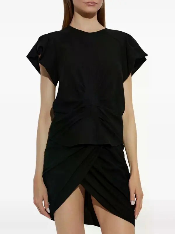Isabel Marant Étoile Tully Gathered Top - Black