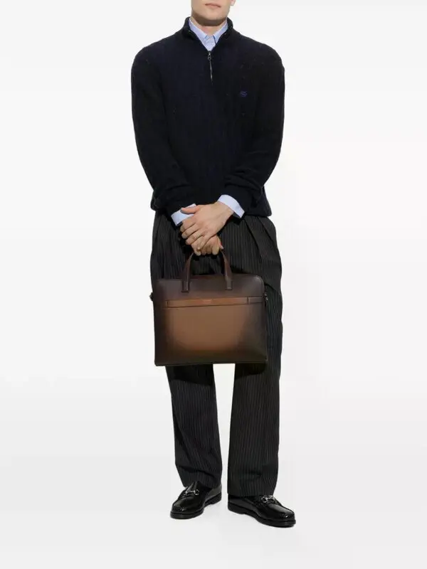 Etro Quarter-zip Cable-knit Sweater