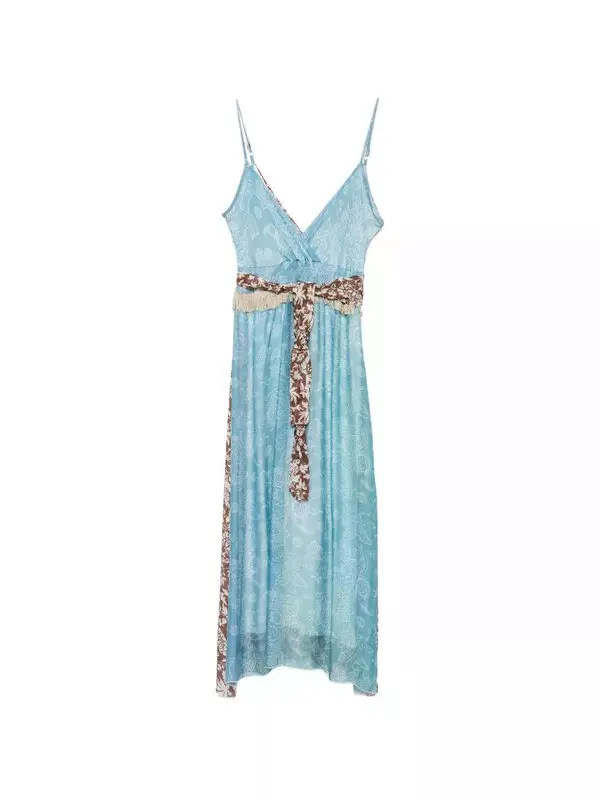 BIKINI MI.MA Paisley-print Fringed Maxi Dress - Blue