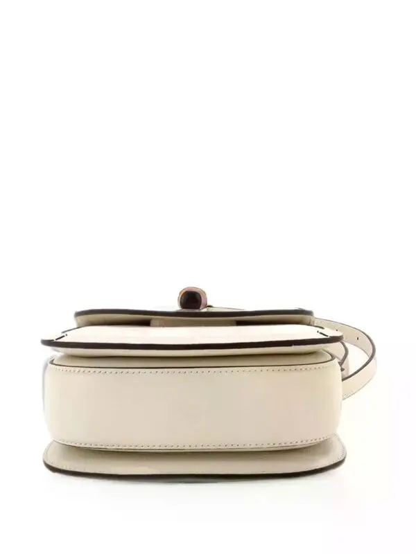 Gucci Bamboo 1947 Top Handle Bag Jumbo Gg Canvas Mini Crossbody Bag - Neutrals