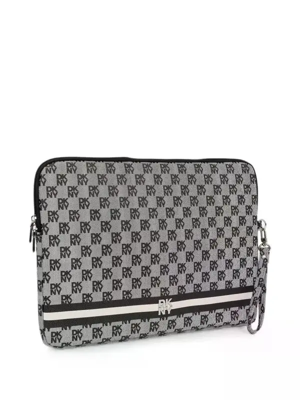 Dkny Logo-print Striped Laptop Bag