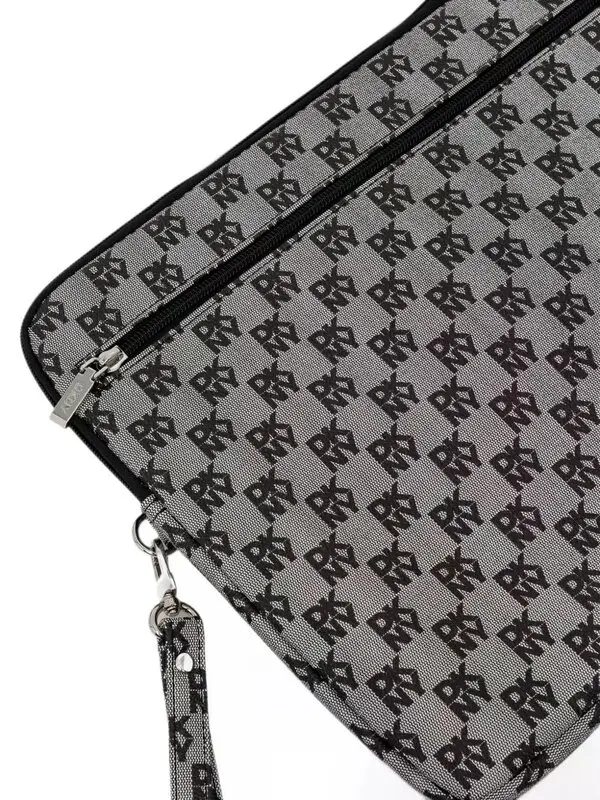 Dkny Logo-print Striped Laptop Bag