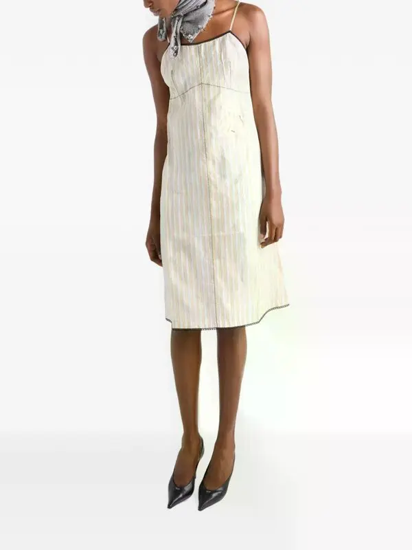 Prada Striped Dress With Bow