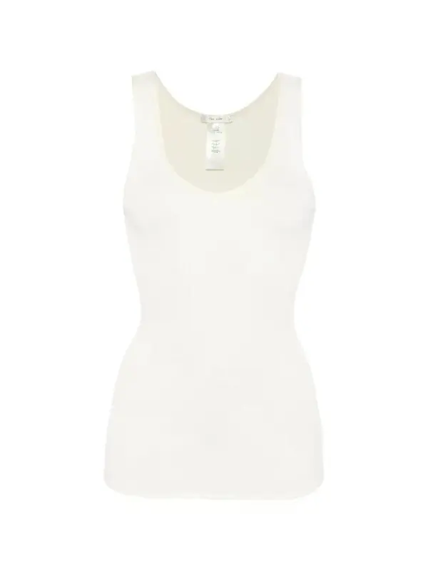 THE ROW Danel Ribbed-knit Top - Neutrals