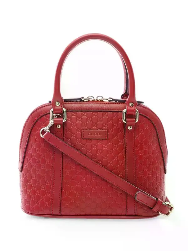Gucci 2000s Micro Gg Guccissima Tote Bag - Red
