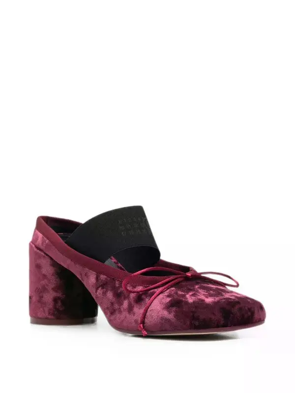 MAISON MARGIELA Velvet Elasticated-strap Pumps
