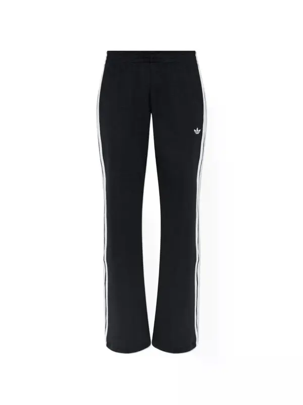 Adidas Logo-embroidered Side-stripe Track Pants - Black