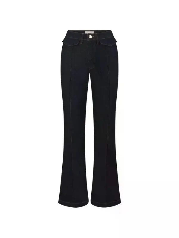 FRAME Seam-detail Flap-pocket Jeans - Blue