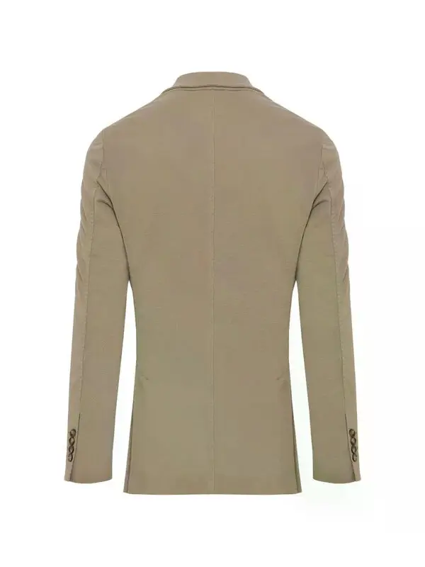 MANDELLI Notched-lapel Single-breasted Blazer - Neutrals