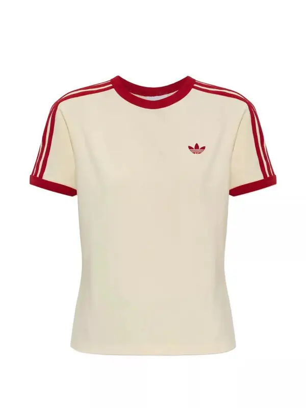 Adidas 3 Stripes Slim Fit Striped-details T-shirt - Yellow