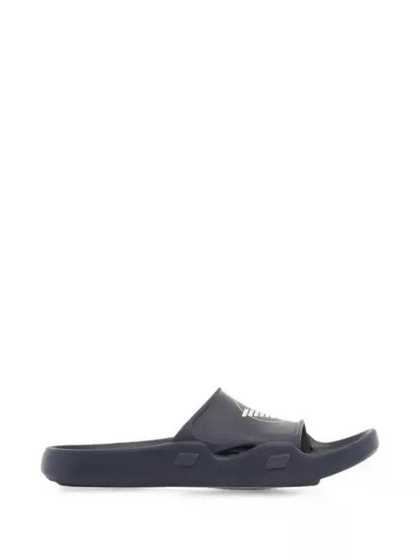Emporio Armani Logo-print Slip-on Sandals - Blue
