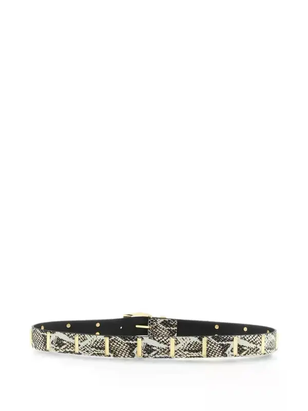 Pinko Python-effect Studded Belt