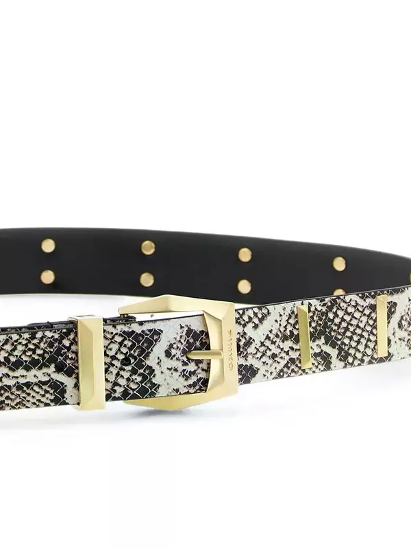 Pinko Python-effect Studded Belt