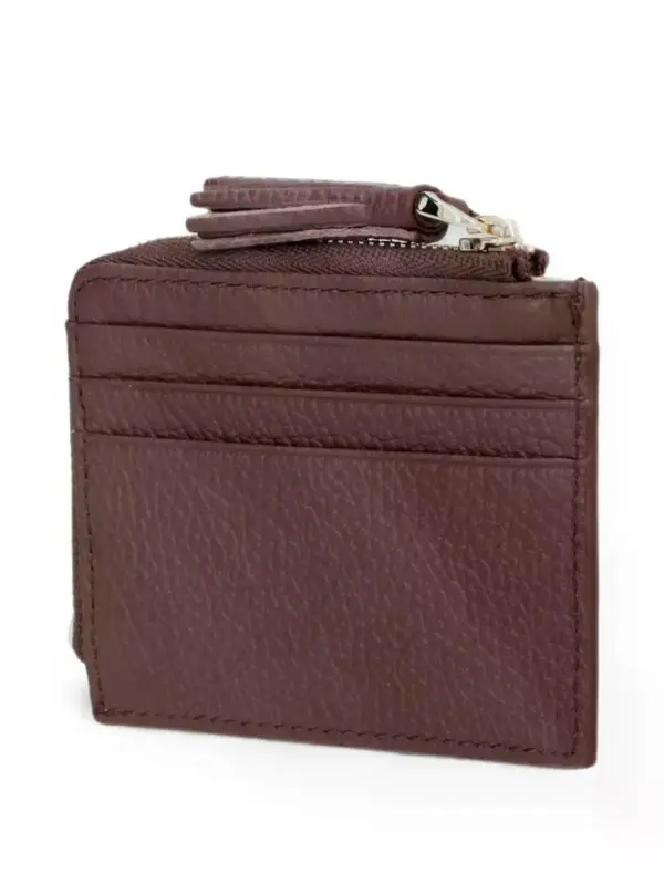COCCINELLE Small Tassel Pebbled-leather Cardholder