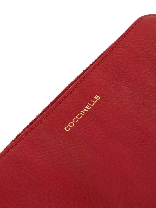 COCCINELLE Small C-me Softy Logo-print Grained Leather Purse
