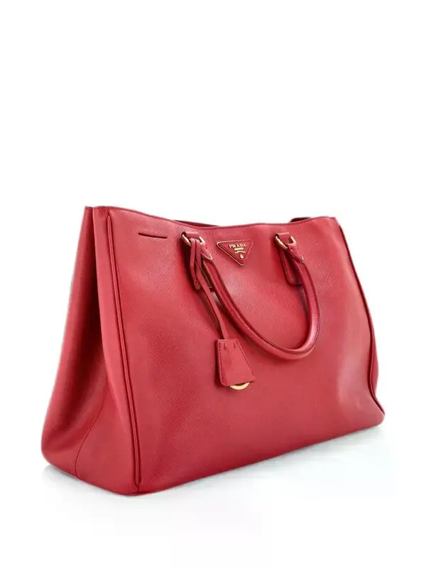 Prada Lux Open Saffiano Leather Large Tote Bag - Red