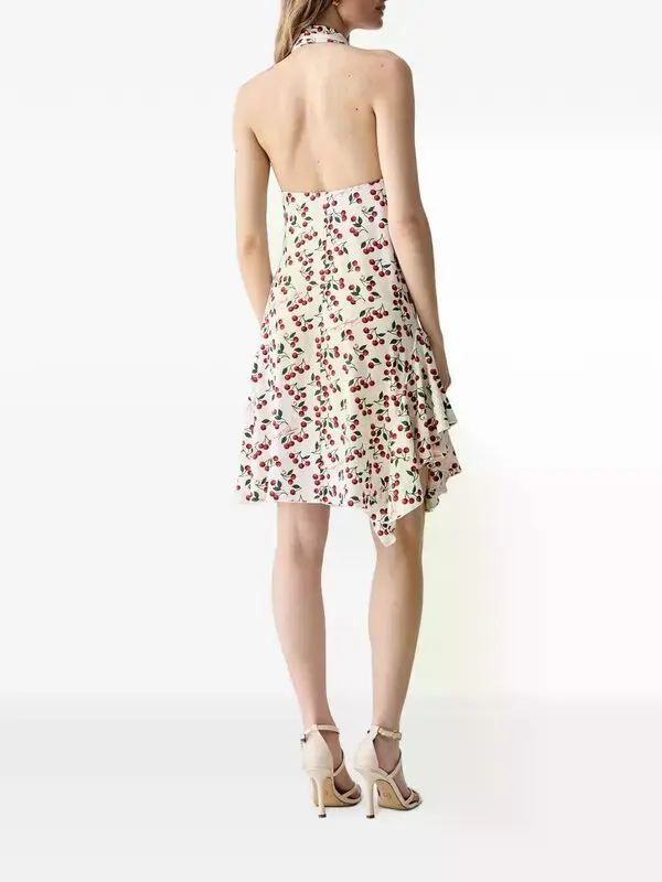 Guess Cherry-print Handkerchief-hem Mini Dress