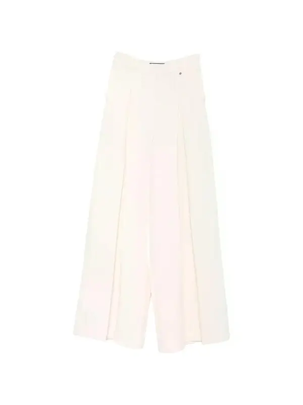 NISSA Pleated Palazzo Pants - Neutrals
