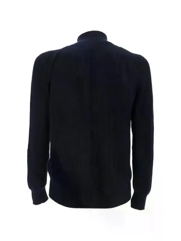 BALLANTYNE Ribbed-knit Zip-up Cardigan