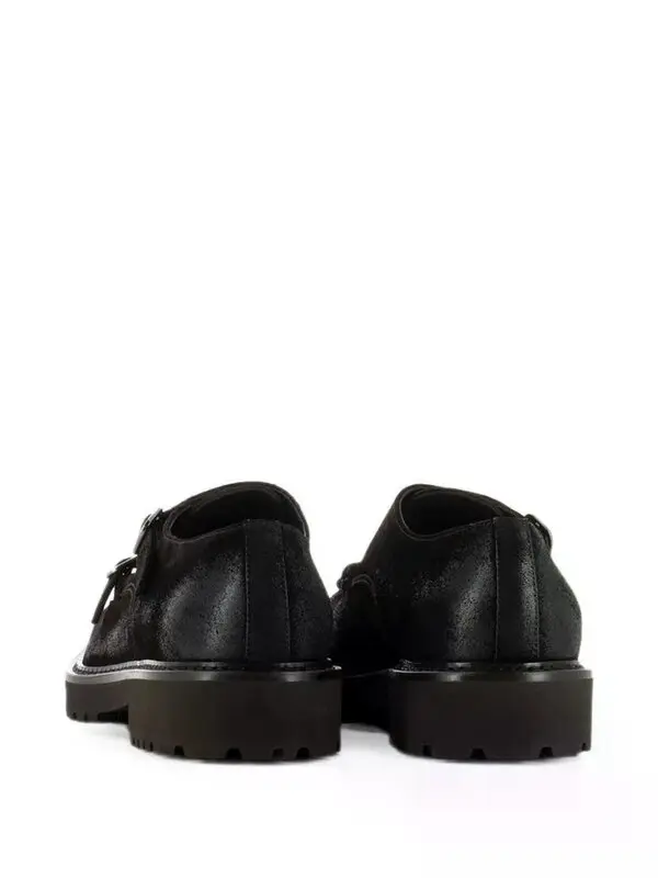 DOUCAL'S Double-buckle Apron-toe Monk Shoes