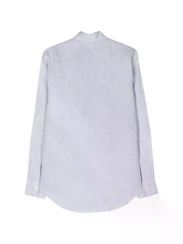 Canali Spread-collar Long-sleeve Shirt