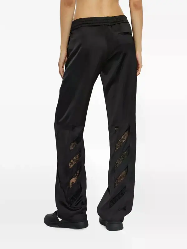 Off-White Lace-insert Trousers - Black