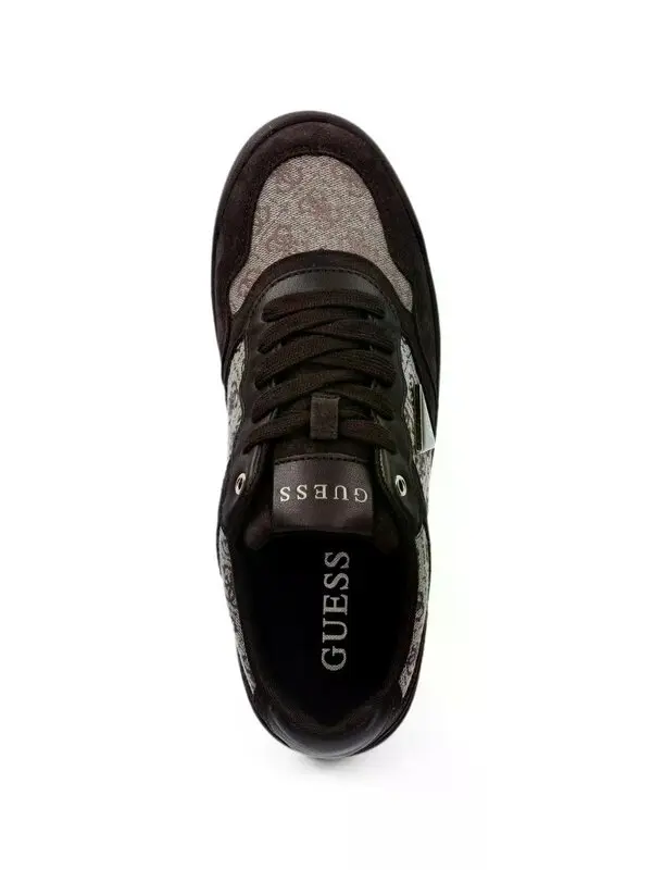 Guess Logo-print Suede-panelled Sneakers