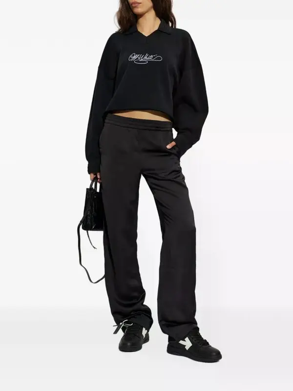 Off-White Logo-embroidered V-neck Sweatshirt