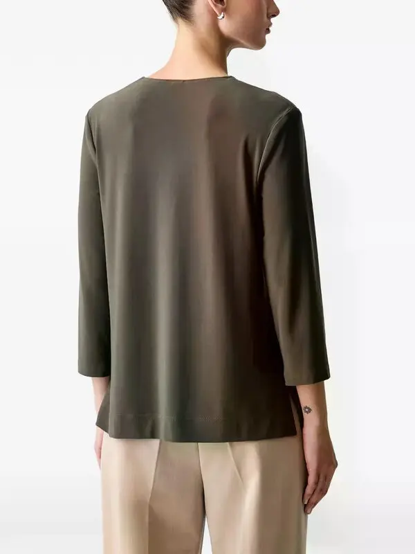 Joseph Ribkoff V-neck Three-quarter-sleeve Top