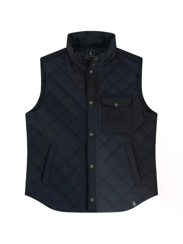 Boggi Milano Padded Gilet In Technical Fabric - Blue
