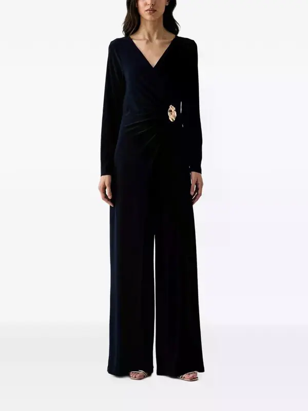 Joseph Ribkoff Embellished Wrap-style Jumpsuit - Blue