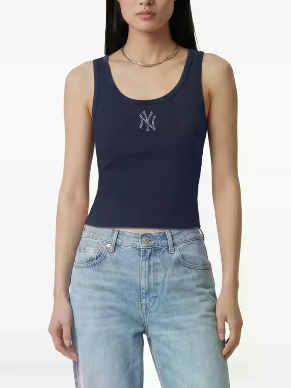 SPORTY & RICH X Yankees Krystal Cropped Tank Top