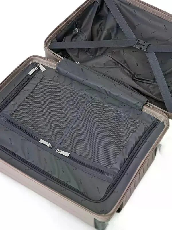 Guess Logo-plaque Ridged Suitcase